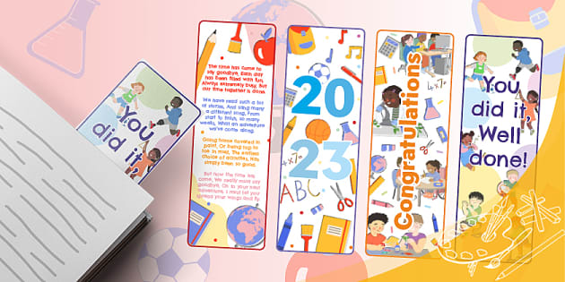 Graduation 2023 End of School Year Bookmarks - Twinkl