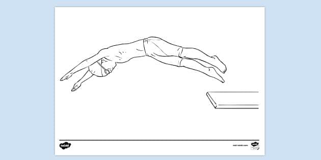 Dive Colouring | Colouring Sheets
