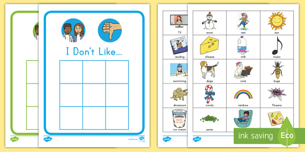 All About Me: Likes and Dislikes Sorting Activity