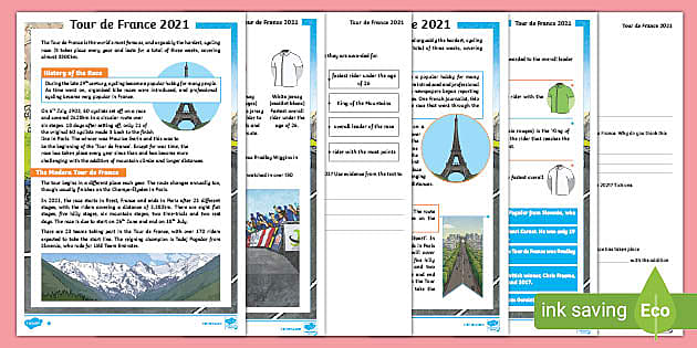 * NEW * LKS2 Tour de France Differentiated Reading Comprehension Activity