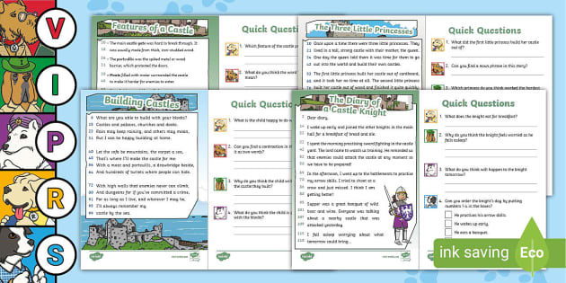 KS1 60-Second Reads: Castles Activity Pack - Twinkl