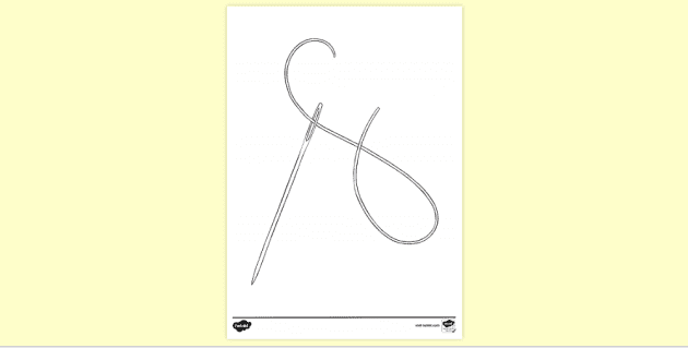 Needle Colouring | Colouring Sheets (Teacher-Made) - Twinkl