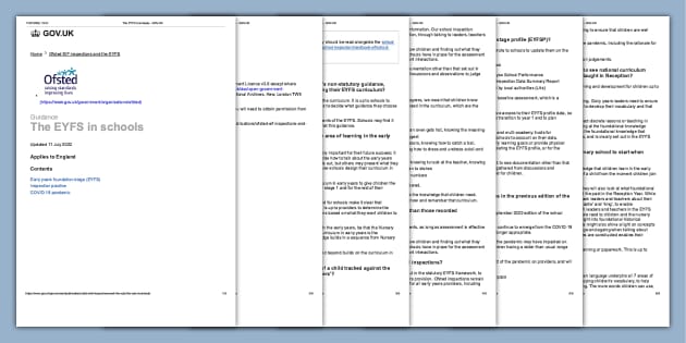 Ofsted EIF Inspections - what EYFS settings need to know when they get ‘the