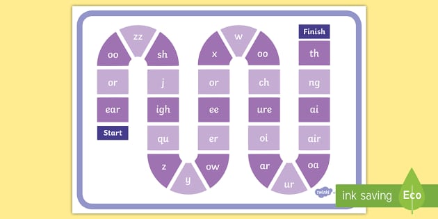Phase 3 Sounds Game Board (nauczyciel wykonał) - Twinkl