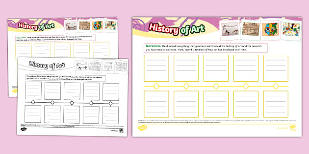 History of Art Timeline Worksheet (teacher made) - Twinkl