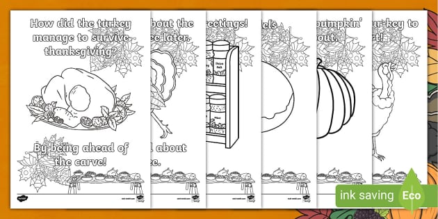 ESL Thanksgiving Pun Cards (teacher made) - Twinkl