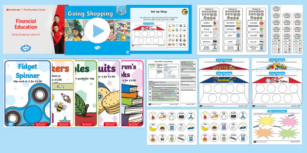 Financial Education Lesson 6: Going Shopping Lesson Pack – Ages 5-7