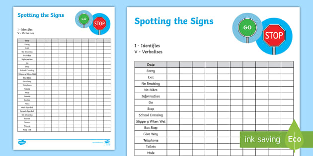 Community Signs Activity - Checklist | Twinkl (teacher made)