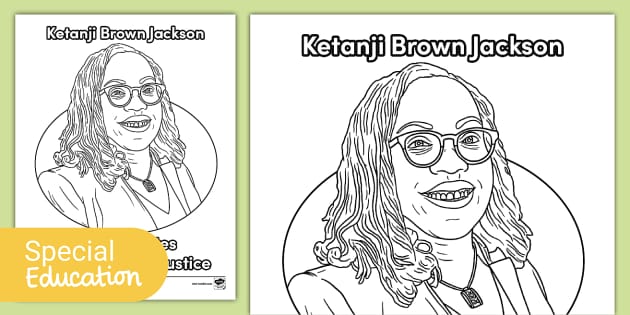 Ketanji Brown Jackson Coloring Sheet for Older Learners