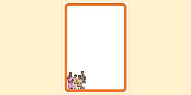 Family at Diwali Page Border | Page Borders | Twinkl