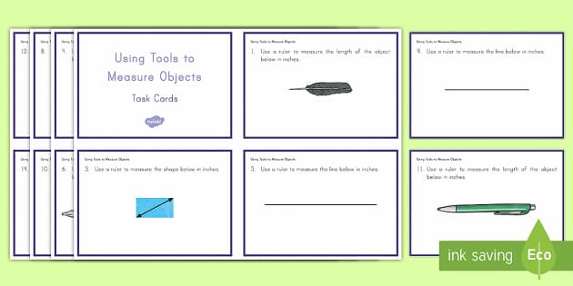 Using Tools To Measure Objects Task Cards