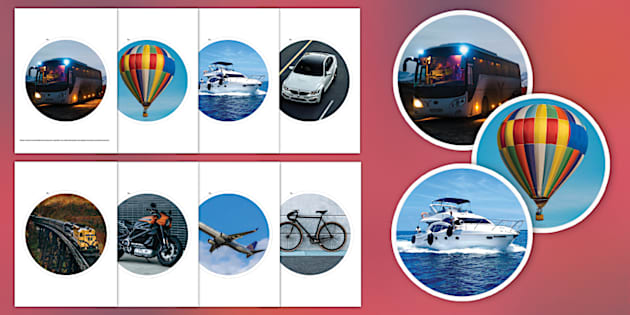 Types of Transport Circle Display Photo Cut-Outs - Twinkl