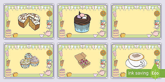 Tea Shop Role Play Place Mats (teacher made) - Twinkl