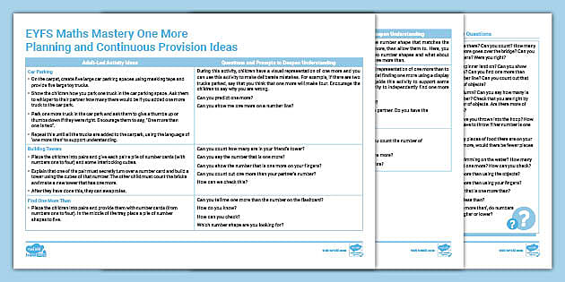 👉 EYFS Maths Mastery One More Planning and Continuous Provision Ideas 👉 EYFS Maths Mastery One More Planning and Continuous Provision Ideas