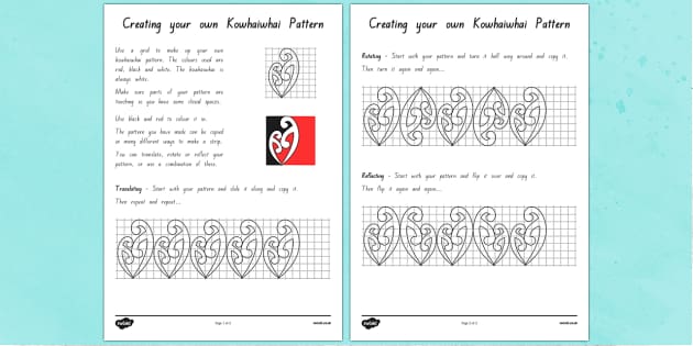 How to Draw Kowhaiwhai Patterns Templates - Easy to use Templates