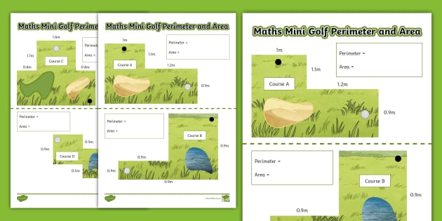 Maths Mini Golf Perimeter and Area (nauczyciel wykonał)