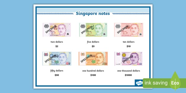 *Singapore Notes word Mat* (Hecho por educadores) - Twinkl
