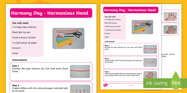 FREE! - Harmony Day Craft - Harmony Day Resources - Twinkl