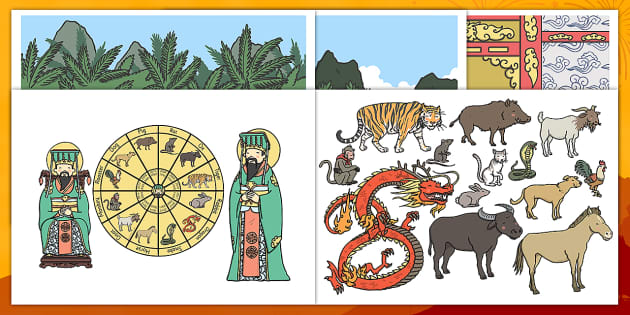 Chinese New Year Story Story Cut Outs (teacher made)