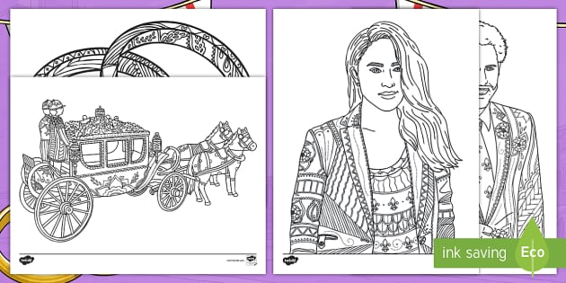 Royal Wedding Mindfulness Coloring Worksheets (teacher made)