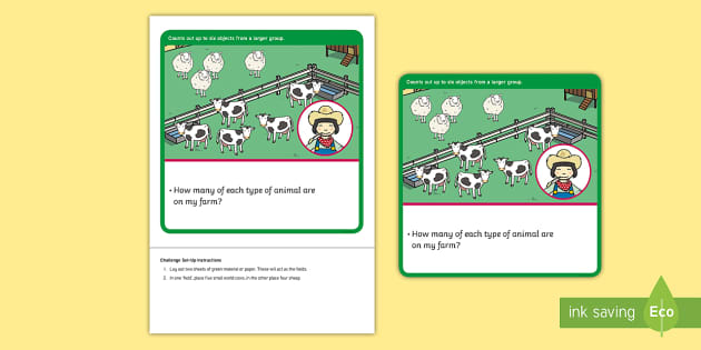 EYFS Maths Counting Challenge: Counting Farm Animals