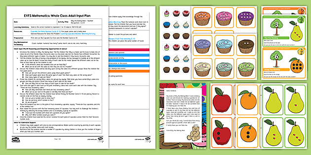 EYFS Sorting and Counting Cupcakes Adult Input Plan and Resource Pack