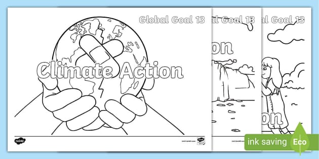 All About Global Goals Climate Action Colouring Activity All About Global Goals Climate Action Colouring Activity