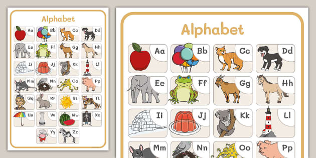 Neutral Alphabet Display Poster (teacher made) - Twinkl