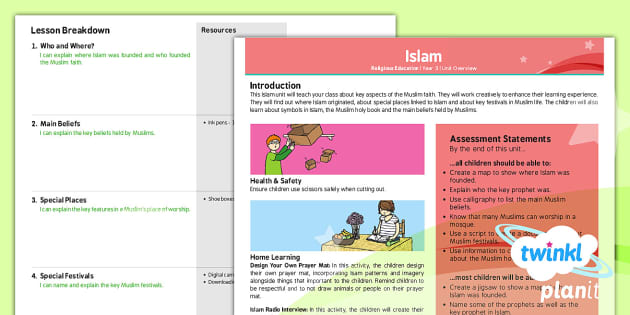 FREE! - RE: Islam Year 3 Planning Overview (teacher made)