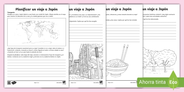 Guía de trabajo: Planificar un viaje a Japón - Twinkl