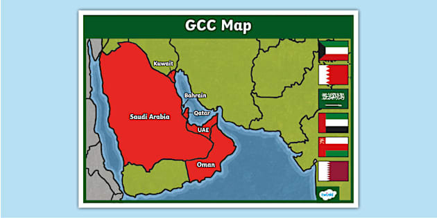 Gcc Map A4 Display Poster Teacher Made Twinkl