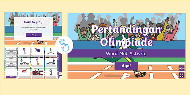 Olympic Games Interactive Word Mat Indonesian Olympic Games