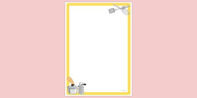 FREE! - Cooking Utensil Page Border | Page Borders | Twinkl