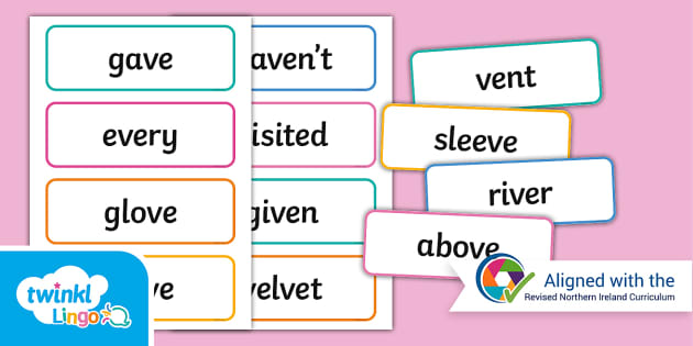 Linguistic Phonics Stage 5/6 Phase 3a 've' Sound Word Cards