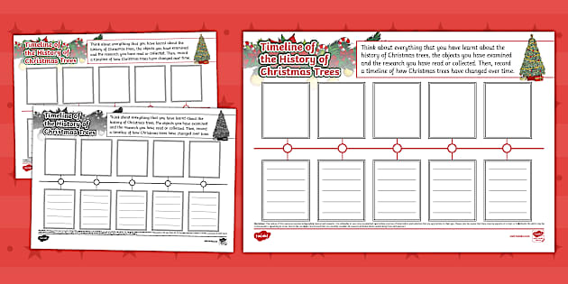 Timeline of the History of Christmas Trees Worksheet
