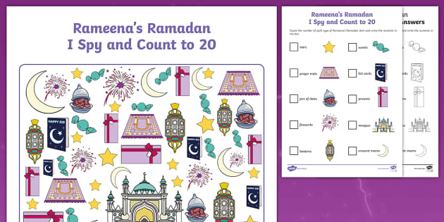 Ramadan Counting to 20 'I-Spy' Activity | Learning Resources