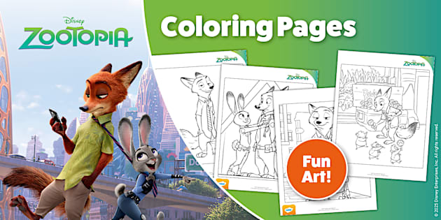 Zootopia: Nick Wilde Coloring Pages