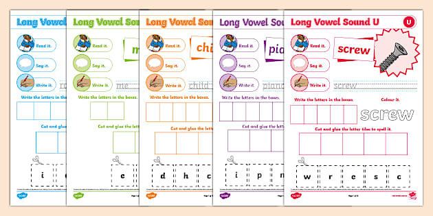 Long Vowel Sounds Phonics Pack (teacher made) - Twinkl