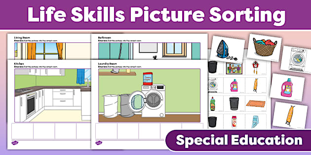 Life Skills Picture Sorting Activity: Where Does It Go?