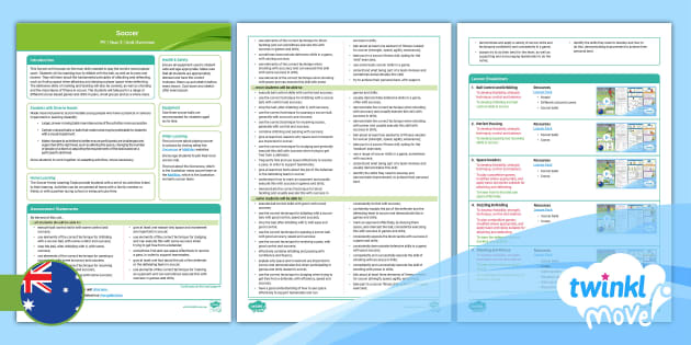 Move PE Year 3 Soccer: Unit Overview (teacher made) - Twinkl