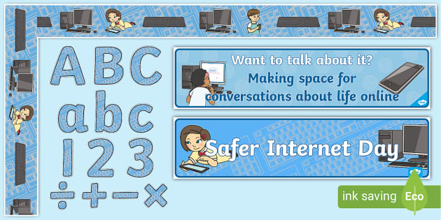 Safer Internet Day Display Pack (teacher made) - Twinkl