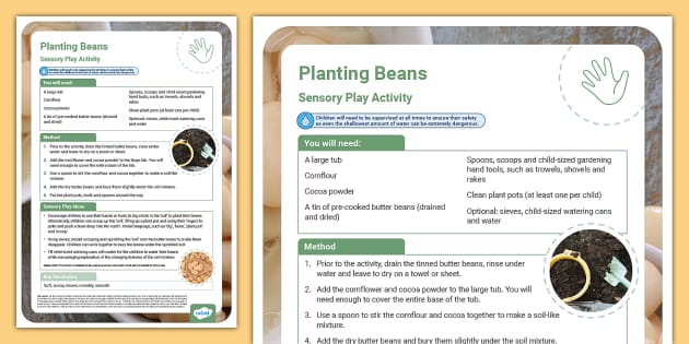 Planting Beans Sensory Play Activity | Twinkl (teacher made)