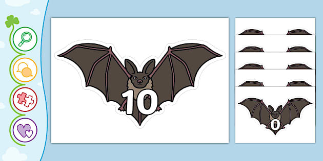 Counting Bats 0-10 (teacher made) - Twinkl