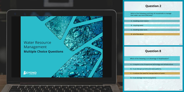 Resource Management: Water Multiple Choice Question Worksheets