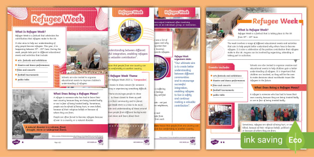 UKS2 Refugee Week 2022: Healing Differentiated Reading Comprehension ...