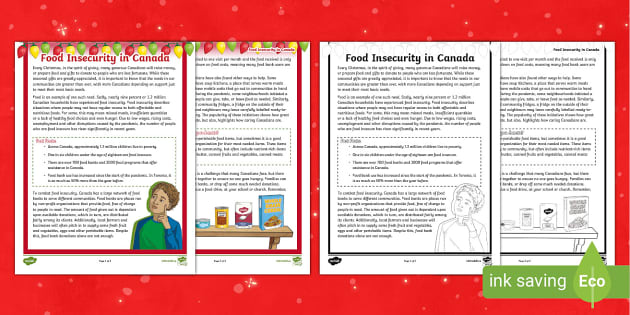 Kind Christmas Non-Fiction Story Reading Comprehension