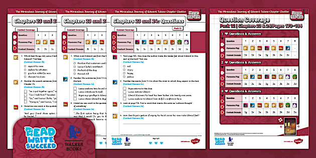 The Miraculous Journey of Edward Tulane Chapter Chatter Comprehension Pack: