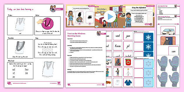 Phonics Level 3 Week 1 Lesson 2 Pack: phonics letter 'v'