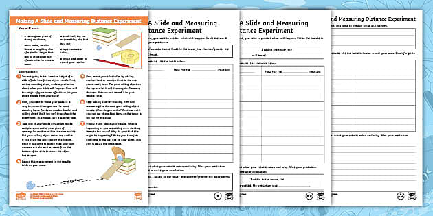 👉 Lower KS2 Making a Slide and Measuring Distance Experiment