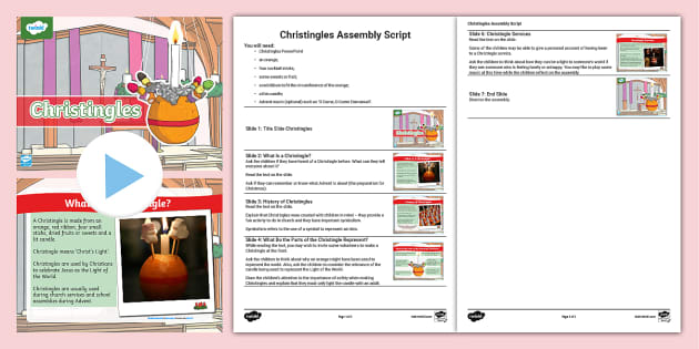 KS2 Christingles Assembly PowerPoint and Script - Twinkl